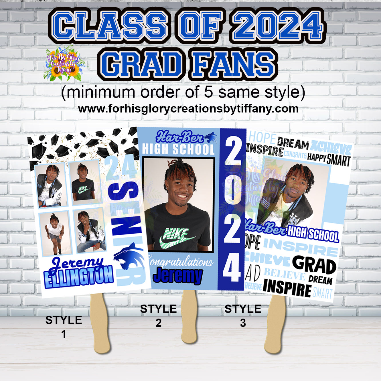 Graduation Fans Set 1 – For His Glory Creations by Tiffany