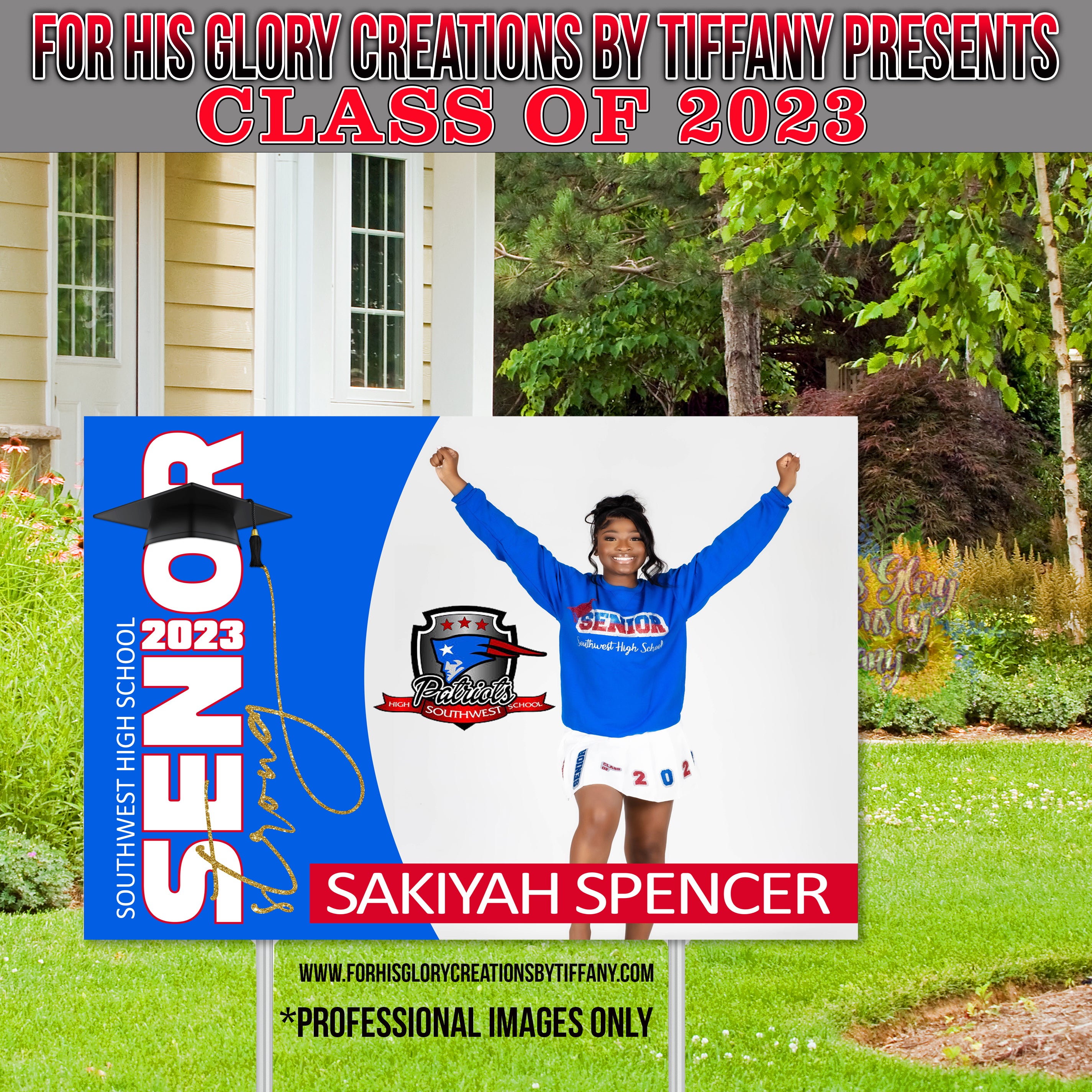 Senior Strong Yard Sign – For His Glory Creations by Tiffany